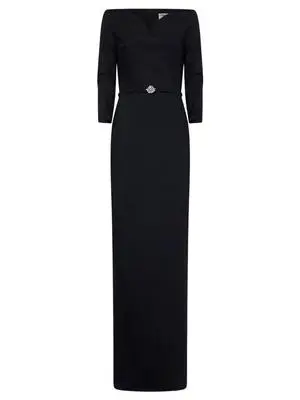 Chiara Boni La Petite Robe Off-shoulder Maxi Dress - Black