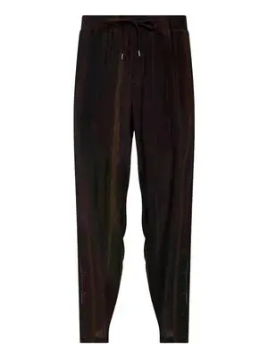 COSTUMEIN Drawstring Tapered Trousers - Brown