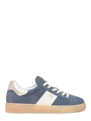 NEROGIARDINI Suede Lace-up Sneakers - Blue