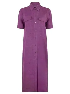 Gucci Short-sleeve Shirt Dress - Purple