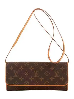 LOUIS VUITTON Gm Twin Monogram Wallet On Strap - Brown