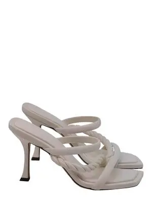 JIMMY CHOO Braided-strap Leather Sandals - Neutrals