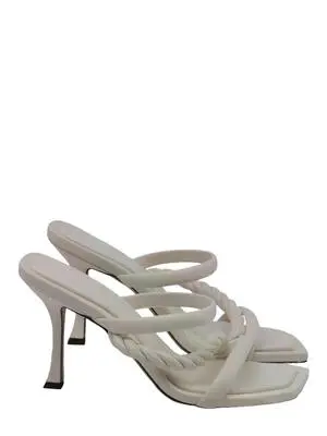 JIMMY CHOO Braided-strap Leather Sandals - Neutrals
