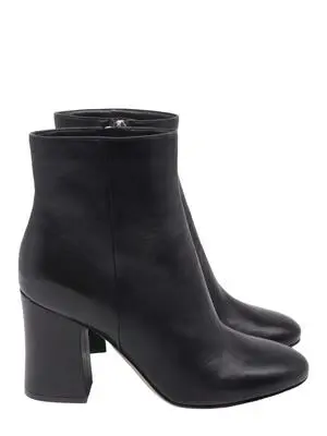 GIANVITO ROSSI Block-heel Almond-toe Ankle Boots - Black