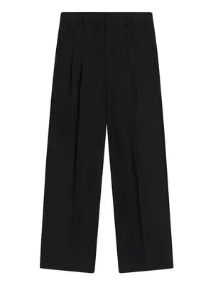 KROST Double Pleated Wide Leg Trousers - Black
