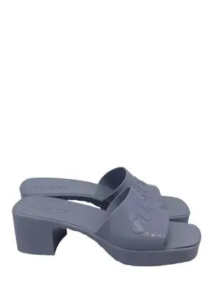 Gucci Embossed Logo Sandals - Blue