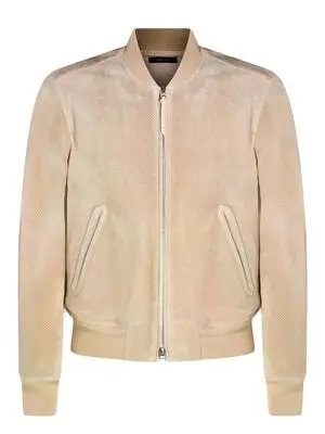 TOM FORD Zip-up Bomber Jacket - Neutrals