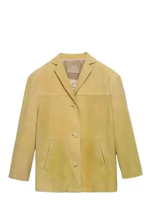 Prada Suede Caban Jacket - Yellow