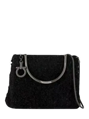 FERRAGAMO Gancini Charm Cross-body Bag - Black