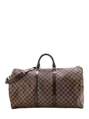 LOUIS VUITTON Keepall Bandouliere 55 Travel Bag - Brown