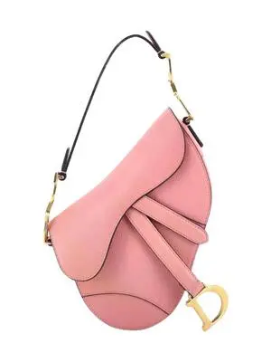 Dior Saddle Handbag Leather Mini Shoulder Bag Pink