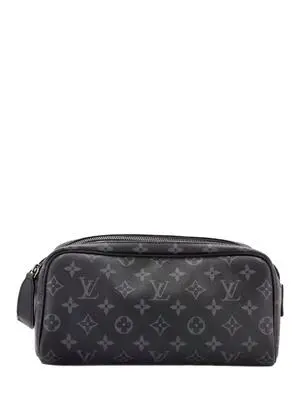 LOUIS VUITTON Dopp Kit Toiletry Monogram Eclipse Canvas Pouch - Black