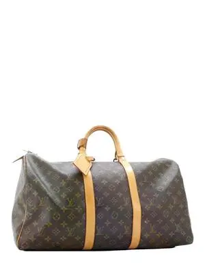 LOUIS VUITTON Keepall 50 Monogram Canvas Travel Bag - Brown