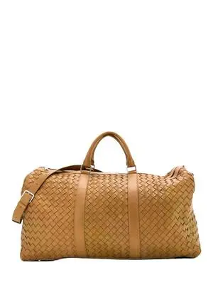 Bottega Veneta Intrecciato Leather Duffle Bag - Brown
