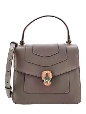 BVLGARI Serpenti Forever Top Handle Small Satchel - Grey