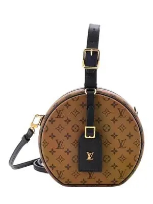 LOUIS VUITTON Petite Boite Chapeau Shoulder Bag Reverse Monogram Canvas - Black