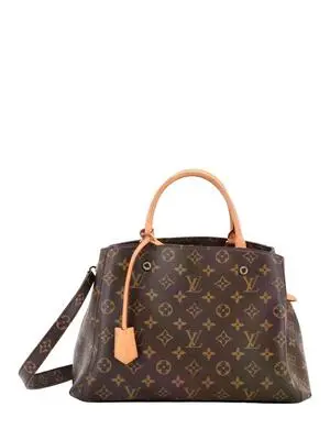 LOUIS VUITTON Montaigne Handbag Monogram Canvas Mm - Brown