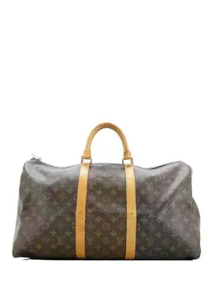 LOUIS VUITTON Keepall 50 Monogram Canvas Travel Bag - Brown