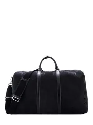 Gucci Duffle Bag Jumbo Gg Embossed Leather - Black