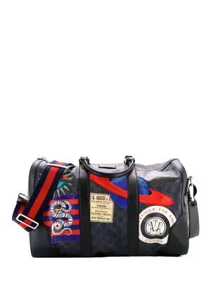 Gucci Night Courrier Carry On Convertible Duffle With Applique - Black
