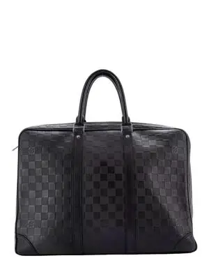 LOUIS VUITTON Porte-documents Voyage Briefcase Damier Infini Leather Pm - Black