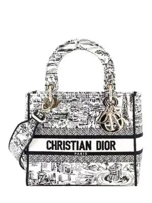 DIOR Lady D-Lite Embroidered Canvas Satchel