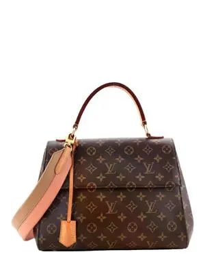 LOUIS VUITTON Cluny Top Handle Mm Monogram - Brown