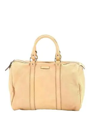 Gucci Joy Boston Ssima Leather Medium Handbag - Neutrals