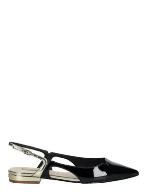 Liu Jo Pointed-toe Slingback Flat Pumps - Black