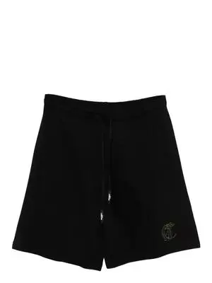Just Cavalli Embroidered Track Shorts - Black
