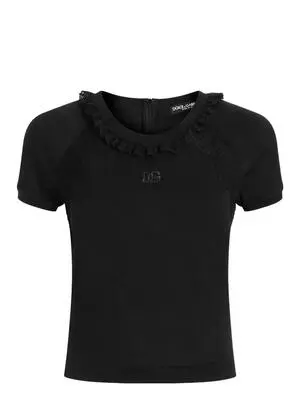 Dolce & Gabbana Lace-detail T-shirt - Black