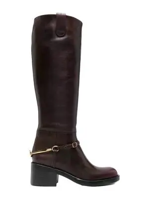 CHLOÉ Dakota Round-Toe Strap Boots