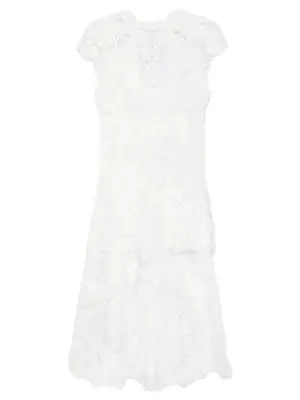Simkhai Lace-detail Layered Midi Dress - White