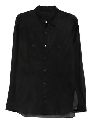 Rick Owens Buttoned Cotton Shirt - Black