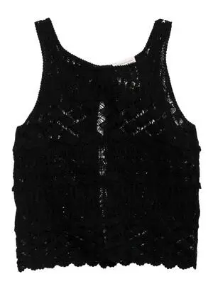 SEMICOUTURE Lace Top - Black