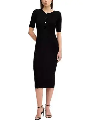 DKNY Button Rib Dress