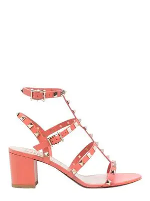 Valentino Garavani Rockstud Caged Sandals - Orange