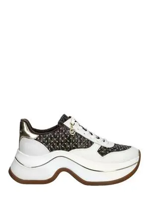 Michael Kors Arla Logo-detail Embellished Sneakers - White