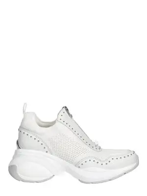 Michael Kors Zuma Studded Zip Sneakers - White
