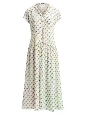Polo Ralph Lauren Floral Tiered Ruffle Dress - White