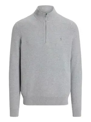 Rlx Ralph Lauren Zip Mock Neck Sweater - Grey