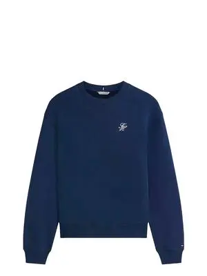 Tommy Hilfiger Embroidery Crew-Neck Sweatshirt Blue