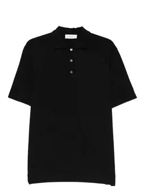 LARDINI Buttoned Polo Shirt - Black