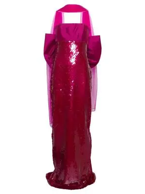 MARFIL BARCELONA Sequined Maxi Dress - Pink