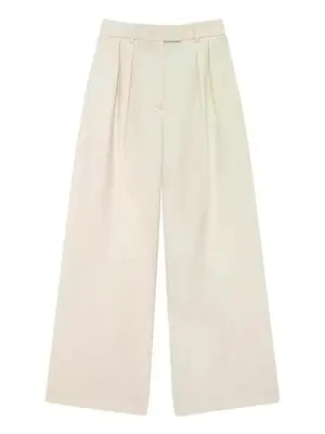ANINE BING Lou Pleated Trousers - Neutrals