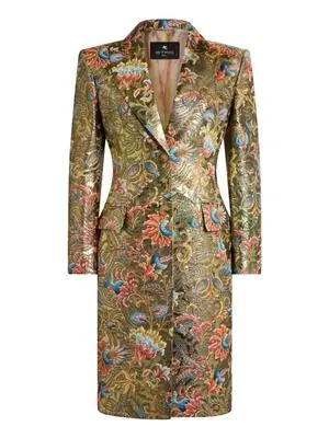 Etro Paisley Jacquard Coat - Gold