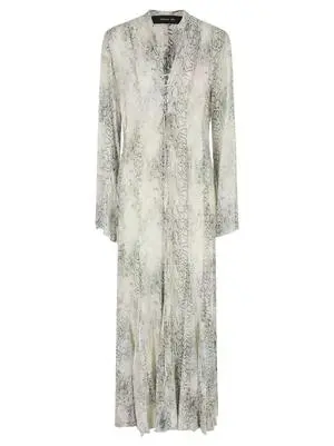 Federica Tosi Snakeskin-pattern Dress - Neutrals