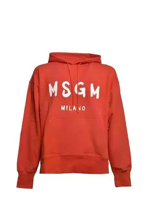 MSGM Logo Hoodie - Red