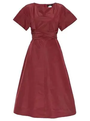Max Mara Draped Dress - Red