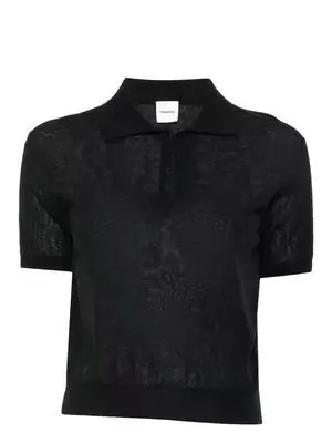NANUSHKA Ceneca Fine-Knitted Polo Shirt